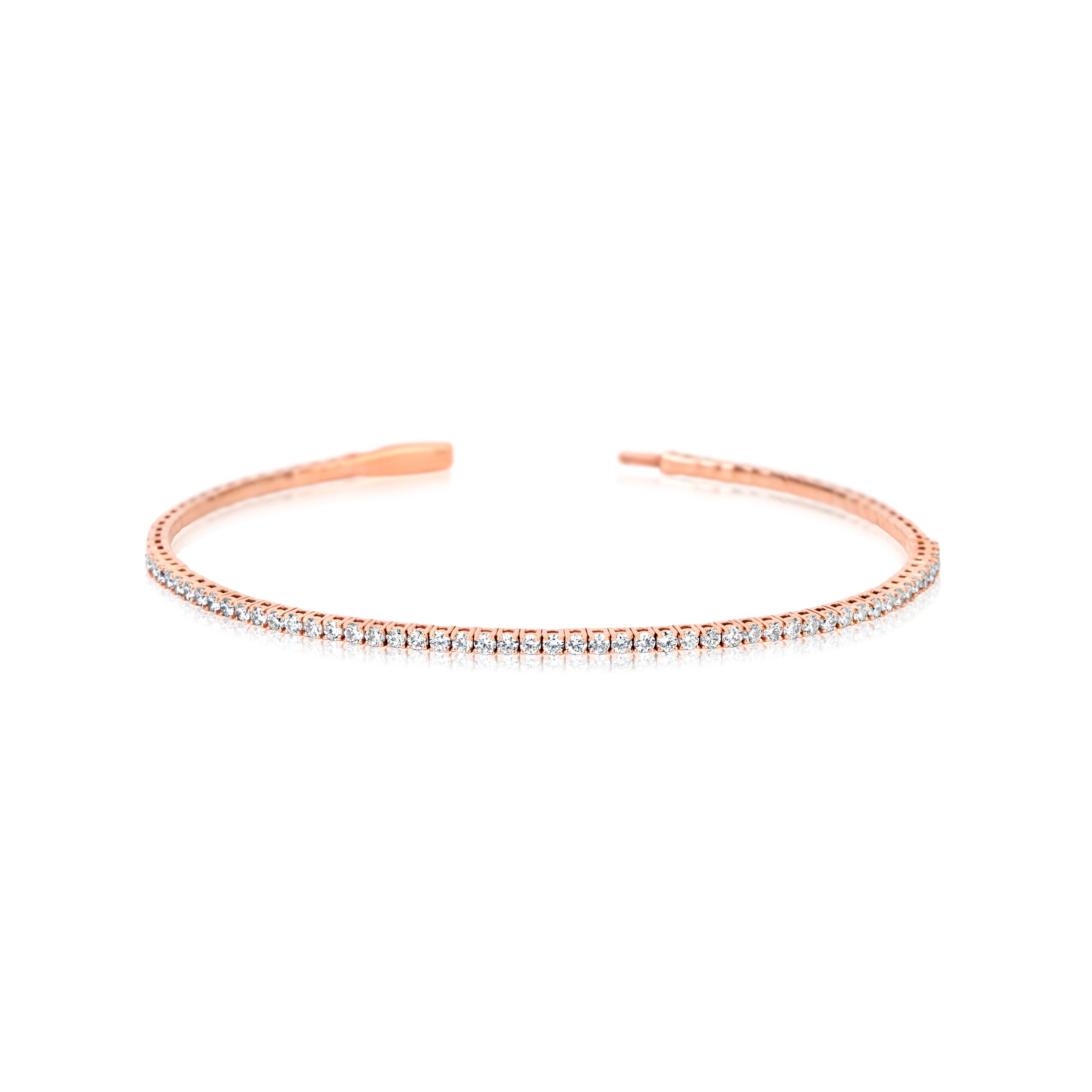 The Drop 11 Flexible Rose Gold Diamond Tennis Bracelet Meira T Boutique