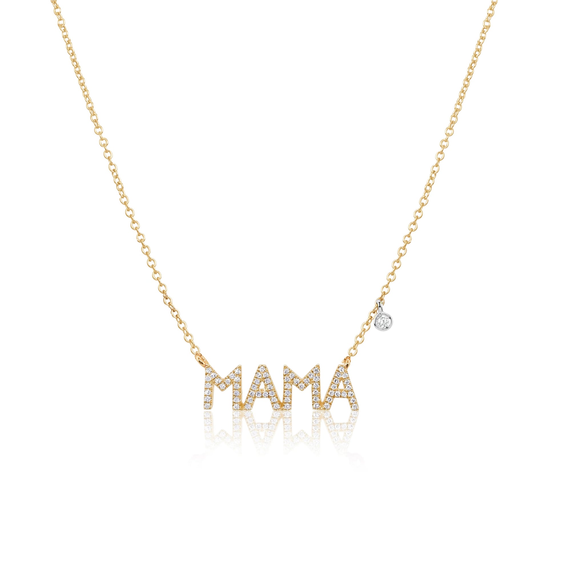 Rose Gold Mama Diamond Necklace – Meira T Boutique