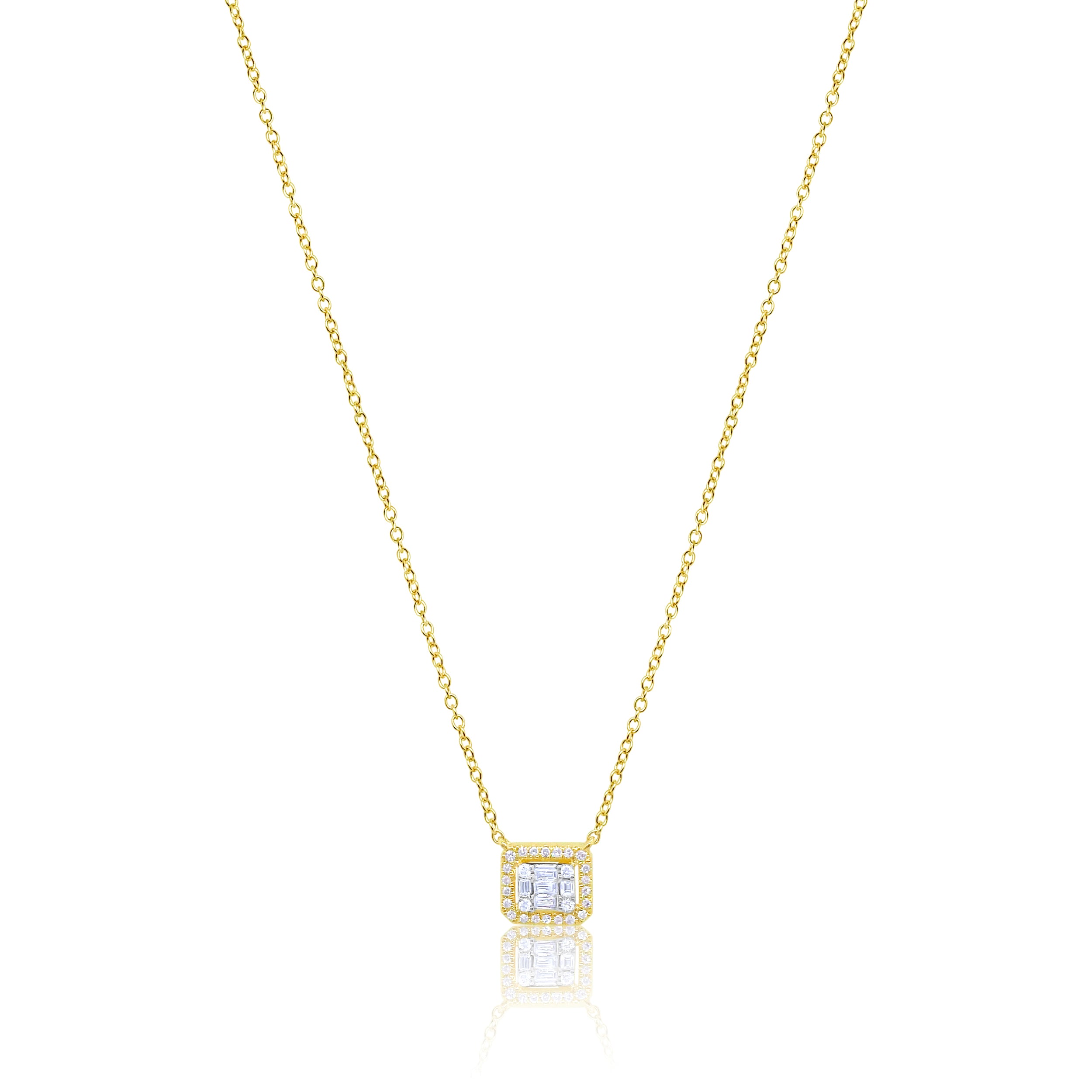 Dainty Yellow Gold Diamond Necklace – Meira T Boutique
