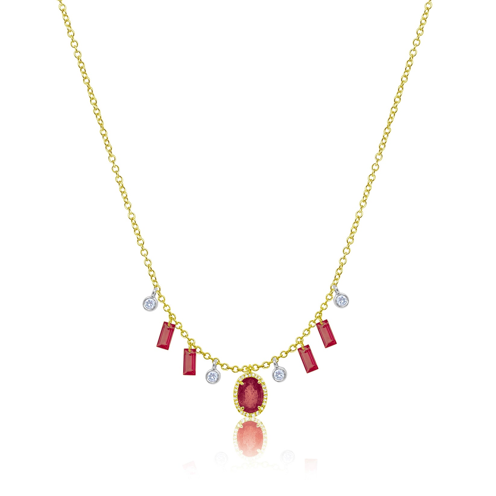 Drilled Ruby Fringe Necklace – Meira T Boutique
