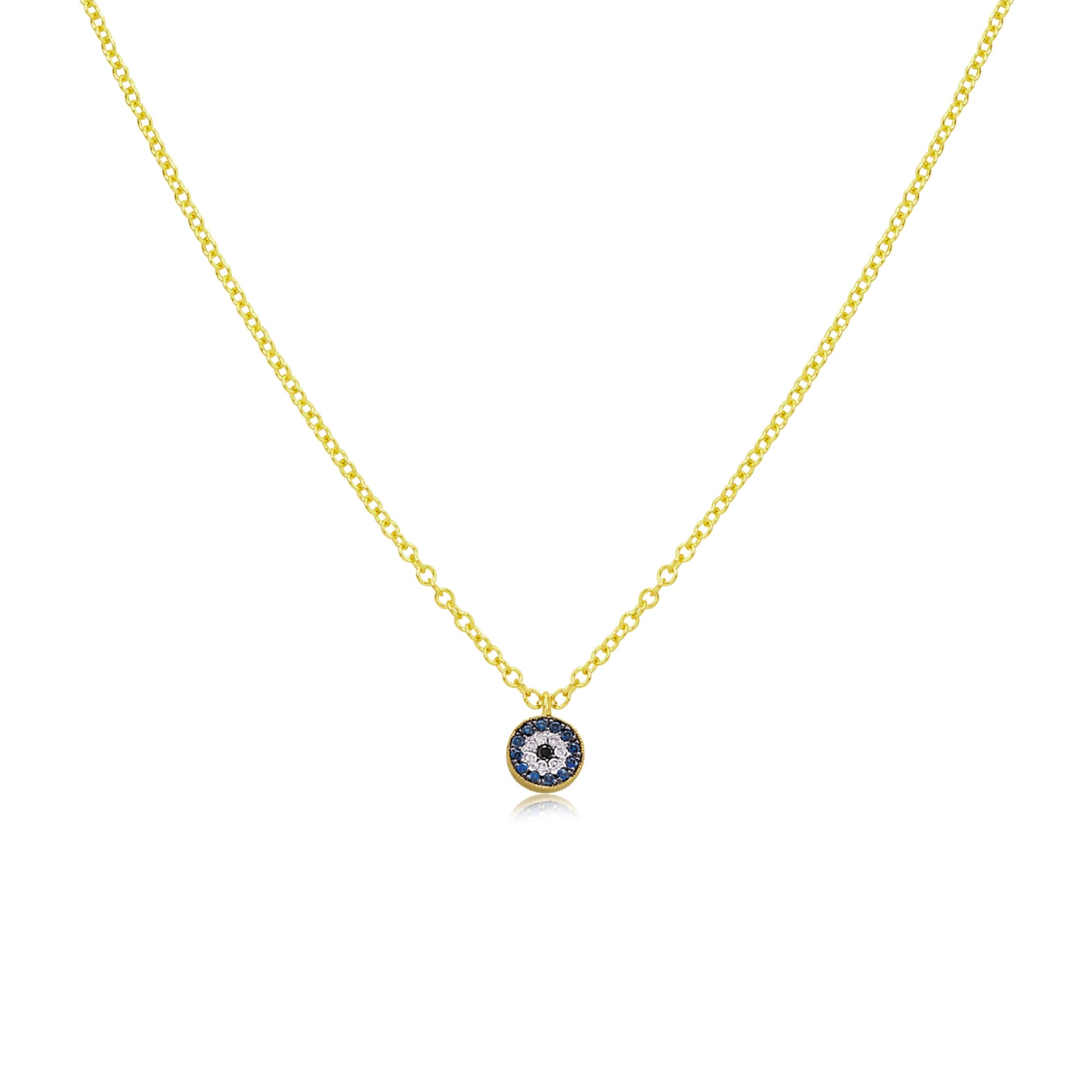Evil Eye Sapphire and Diamond Necklace – Meira T Boutique