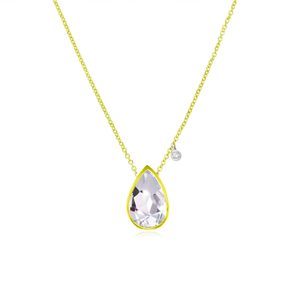 Pear Shaped White Topaz Necklace – Meira T Boutique