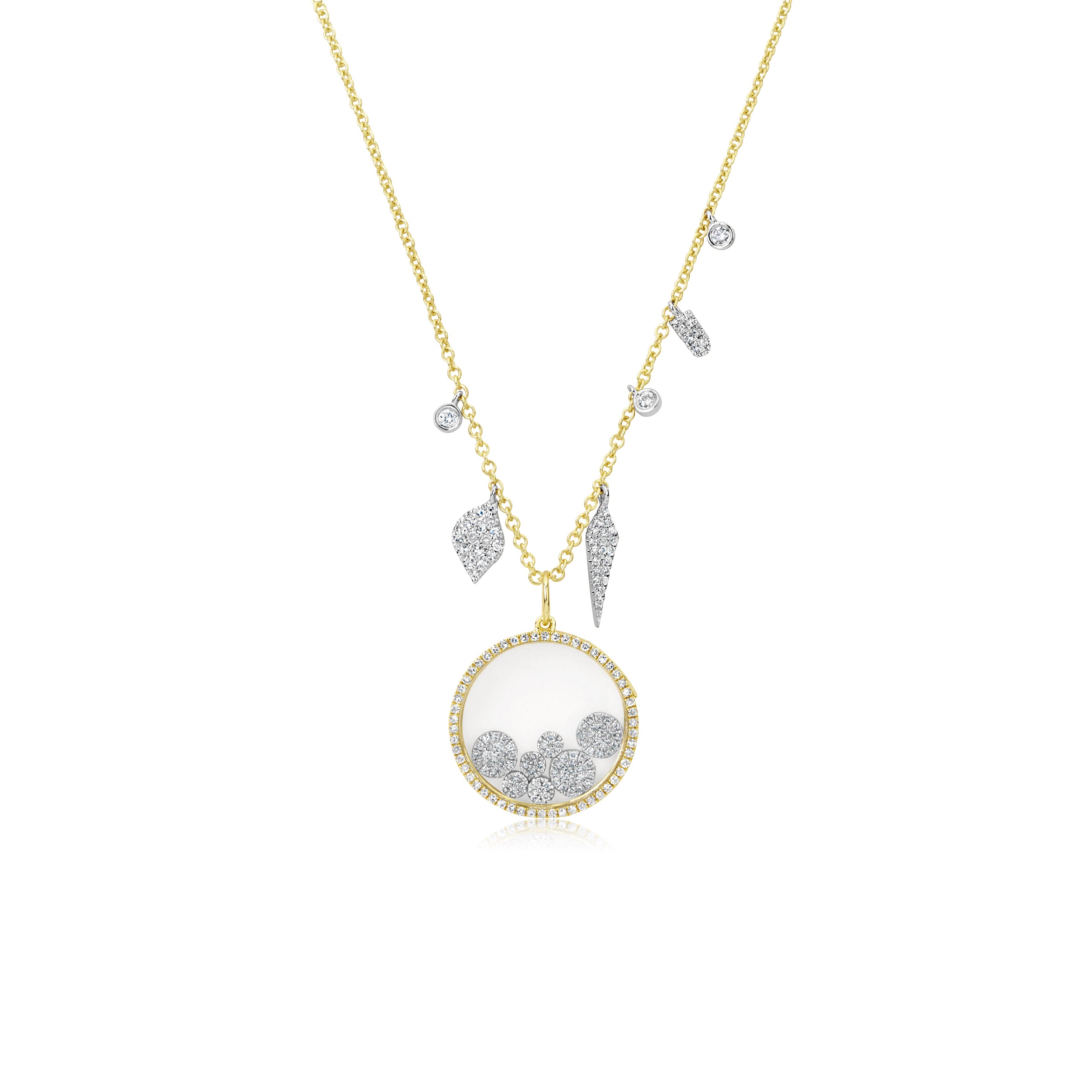 Diamond Charm Shaker Necklace – Meira T Boutique